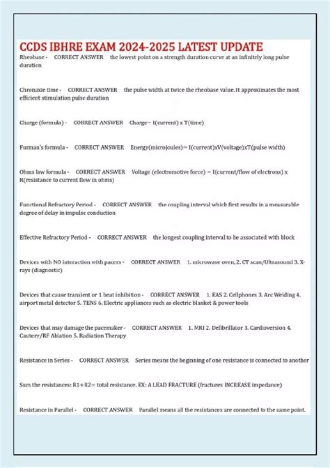 Ccds Ibhre Exam Latest Update Ccds Stuvia Us