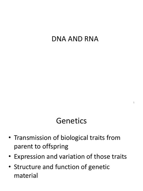 Lecture Notes 7 Pdf Rna Dna