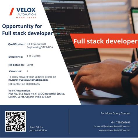 Velox Automation Pvt Ltd On Linkedin Fullstackdeveloper Job
