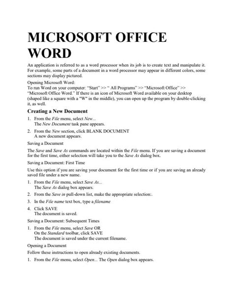 Simplified Microsoft Word Notes 3367