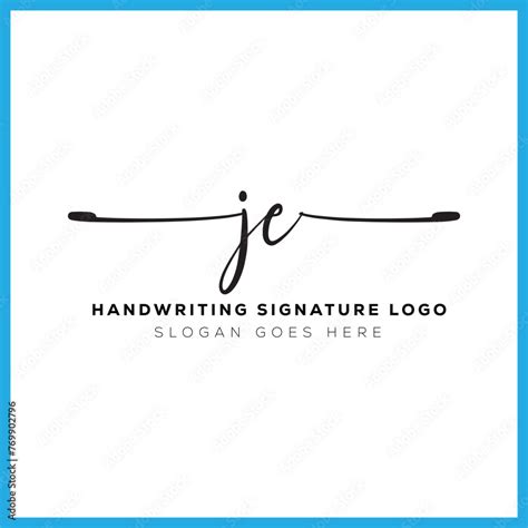 Je Initials Handwriting Signature Logo Je Hand Drawn Calligraphy Lettering Vector Je Letter