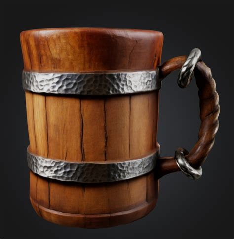 🪵 Cylindrical Wooden Mug・ Stl File For 3d Printing・cults