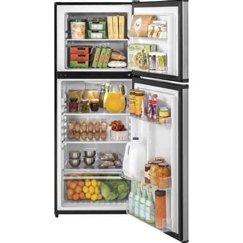 Haier 1153 Cu Ft Top Freezer Refrigerator Stainless Steel At