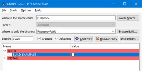 Build Samples Programs C Opencv