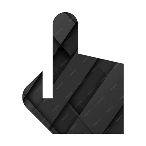 Premium Photo Image Icons Cursor Finger Black Rectangle Background