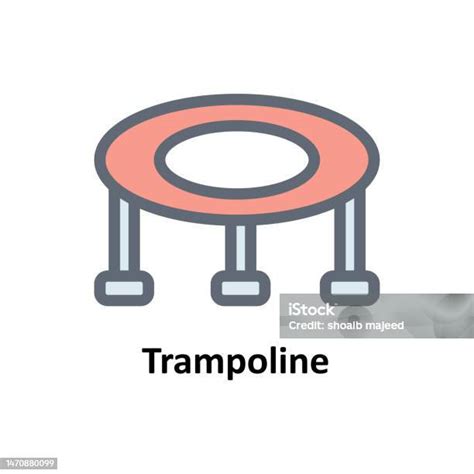 트램폴린 벡터 채우기 윤곽선 아이콘 간단한 스톡 일러스트 스톡 건강한 생활방식에 대한 스톡 벡터 아트 및 기타 이미지 건강한