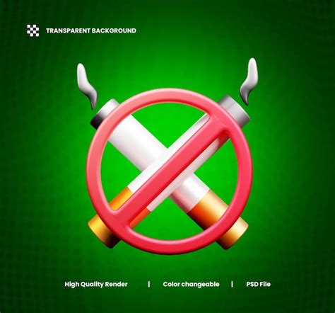 Premium Psd No Smoking 3d Icon Or 3d No Smoking Illustration