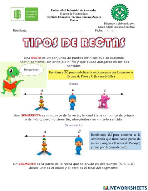 Ejercicio Interactivo De Rectas Para Cuarto De Primaria Puedes Hacer