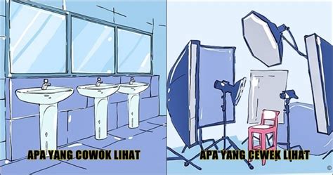 Ilustrasi Beda Pandangan Cowok Vs Cewek Di Kehidupan Sehari Hari