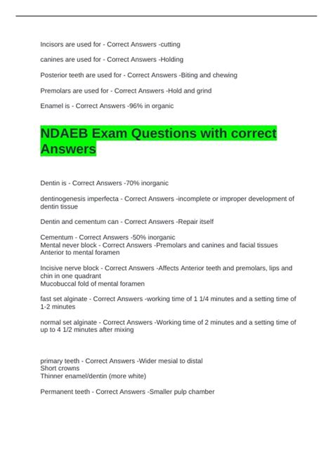 Ndaeb Exam Questions With Correct Answers Ndaeb Stuvia Us