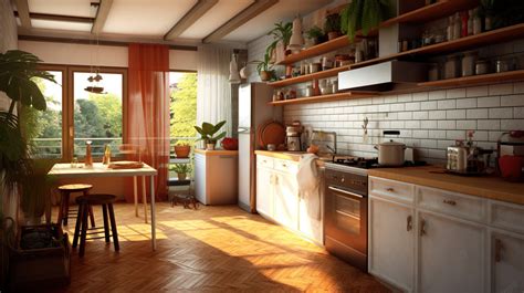 멋진 3d 주방 디자인 일러스트 주방 캐비닛 부엌 바닥 깨끗한 주방 배경 일러스트 및 사진 무료 다운로드 Pngtree