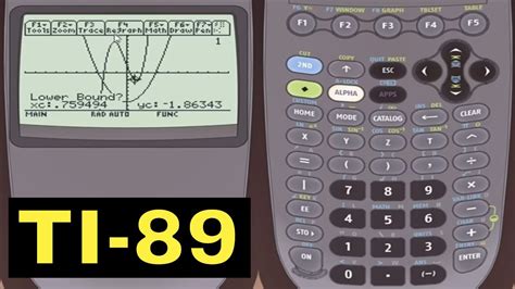 Ti 89 Calculator 30 Finding Max And Min Of A Function In Graph Mode