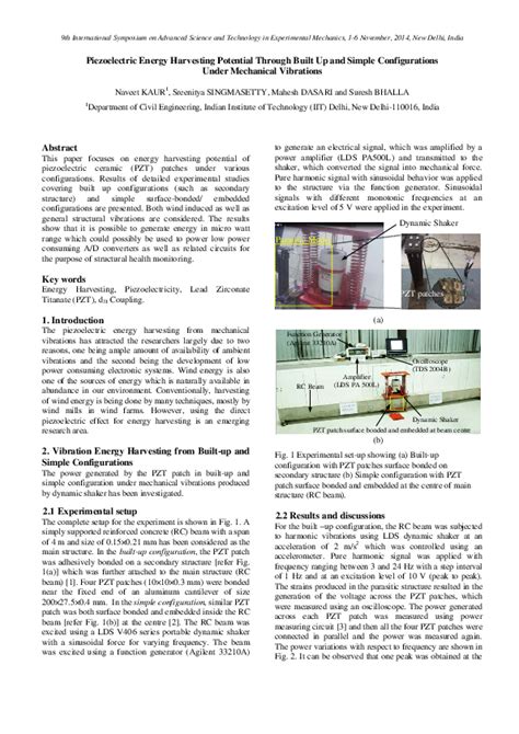 Pdf Piezoelectric Energy Harvesting Through Built Up And Simple Configurations Under