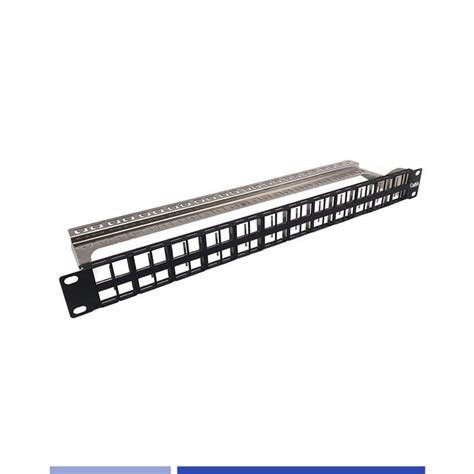 1u 48 Port Modular Patch Panel Shielded Cat 6 Cat6a Jack 48 Port Fiber Patch Panel