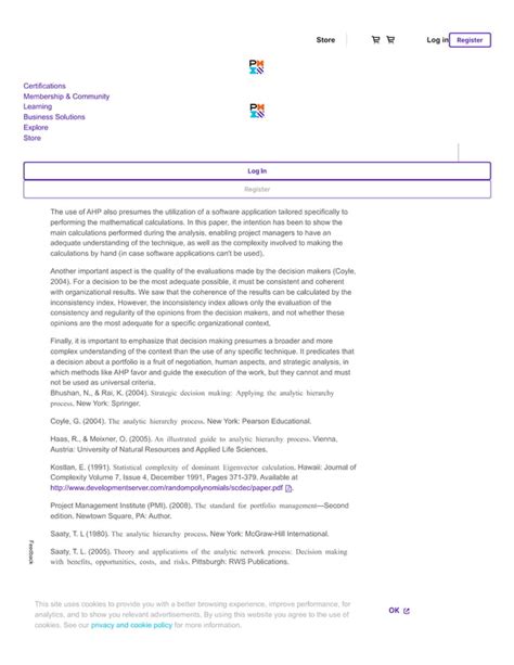 Analytical Hierarchy Process With Examples Pdf Business Business And Finance