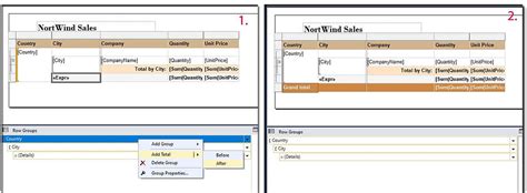 ssrs create grouped report with subtotals