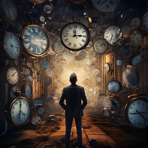 Premium Ai Image Photo Surreal Art Time Management Schedule Efficiency Deadline Planning And