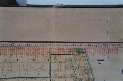 Antique Chicago Illinois National Map Commercial Rollup Classroom Census Map 47 For Sale At 1stdibs