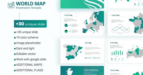 World Maps Powerpoint Template Incl Maps And Powerpoint Envato