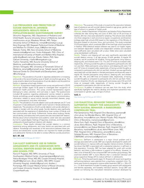 Pdf 365 Dialectical Behavior Therapy Versus Supportive Therapy For Adolescents With Suicidal