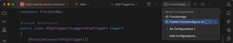 Deploying Azure Functions Jetbrains Guide