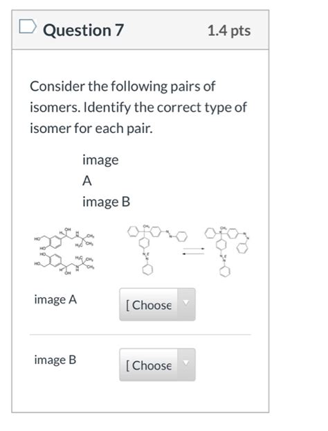Solved Question 7 1 4 Pts Consider The Following Pairs Of