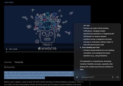 Ahmad Yasser 🇵🇸 On Linkedin Pro Ios Development Tip 🍎 Copy Wwdc Video Transcript To Chatgpt To