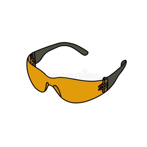 Uv Protective Glasses Doodle Icon Vector Color Line Illustration Stock