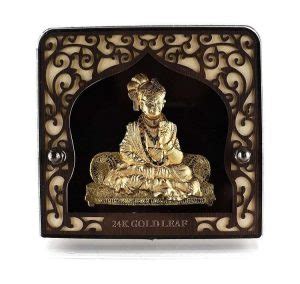 Goldtideas Gold Shahajanand Swaminarayan Photo Frame Ghanshyam