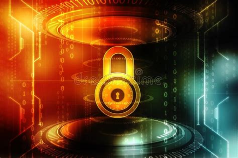 World Map With Closed Pad Lock And Binary Code Background Cyber Security Concept Vector