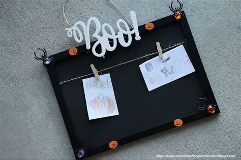 Quick And Easy Dollar Tree Halloween Art Display Memo Board