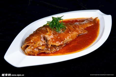 红烧深海鱼摄影图传统美食餐饮美食摄影图库昵图网