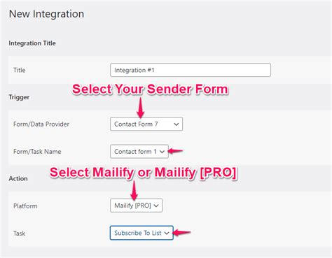 Mailify Advanced Form Integration