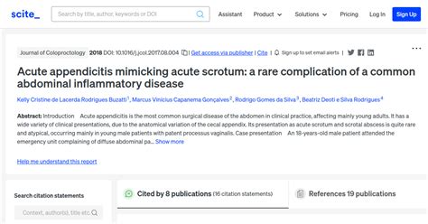 Acute Appendicitis Mimicking Acute Scrotum A Rare Complication Of A Common Abdominal