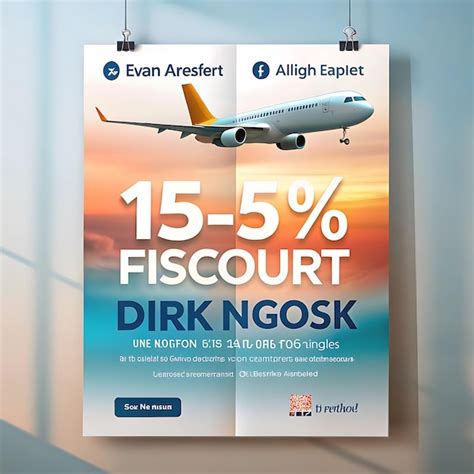 Airline Travel Discount Offer Poster Design Premium Ai Generated Image