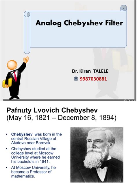 Analog Chebyshev Filter Design Pdf