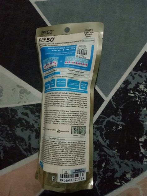 Anessa Sunscreen Sprayer Beauty And Personal Care Face Face Care On