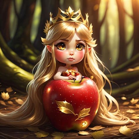 Premium Ai Image Apple Girl Chibi