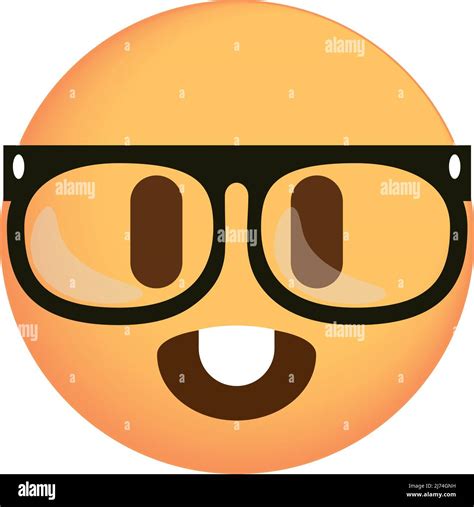 Cartoon Nerd Face