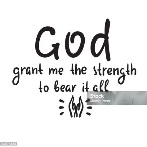 하나님은 나에게 모든 것을 견딜 수있는 힘을 부여 영감 종교 인용 손으로 그려진 아름다운 글자 영감을 주는 포스터 티셔츠 가방