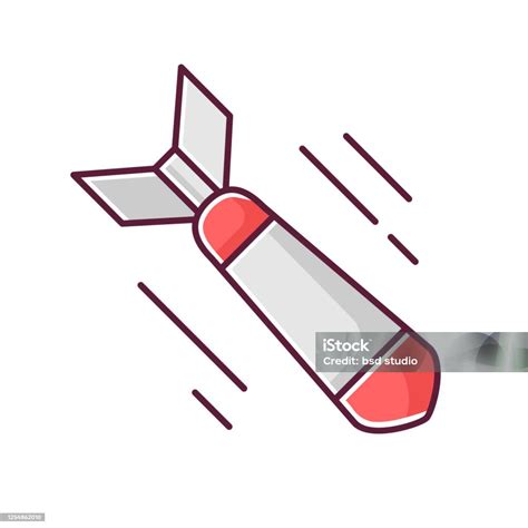 전쟁 영화 Rgb 색상 아이콘 군사 영화 심각한 역사 드라마 일반적인 영화 장르 영화 제작 스타일 떨어지는 폭탄 미사일 절연 벡터 일러스트 Theatrical