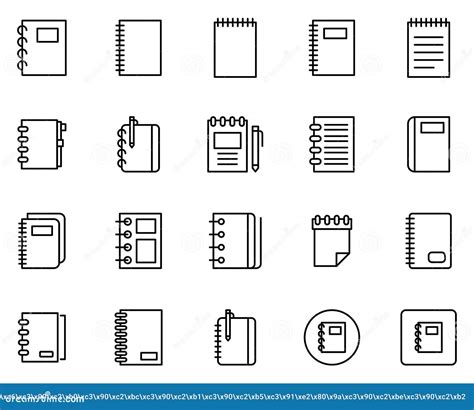 Palmtop Line Icons Collection Computer Pocketable Handheld Portable Mobile Pda Organizer
