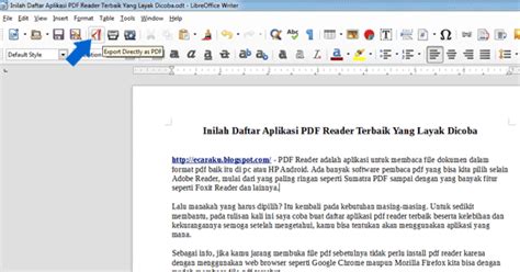 Cara Membuat File Pdf Word Doc Docx Menggunakan Libreoffice