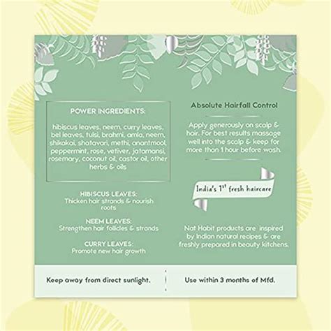 Nat Habit Crushed Tri Leaf Summer Hair Oil 100ml Jiomart