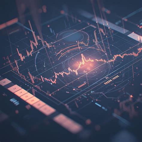 Premium Photo Electric Blue Data Visualization Stock Market Insights