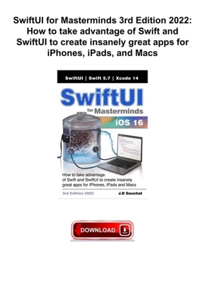 Pdf Swiftui For Masterminds 3rd Edition 2022 How To Take Advantage Of