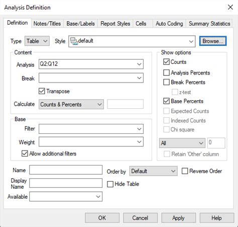 Creating A Frequency Table SnapSurveys
