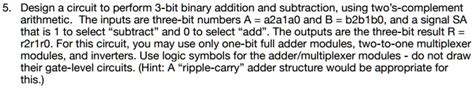 SOLVED Design A Circuit To Perform 3 Bit Binary Addition And