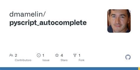 Github Dmamelinpyscriptautocomplete