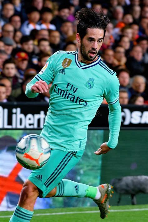 Isco Plays At The La Liga Match Between Valencia Cf And Real Madrid Cf Editorial Photo Image